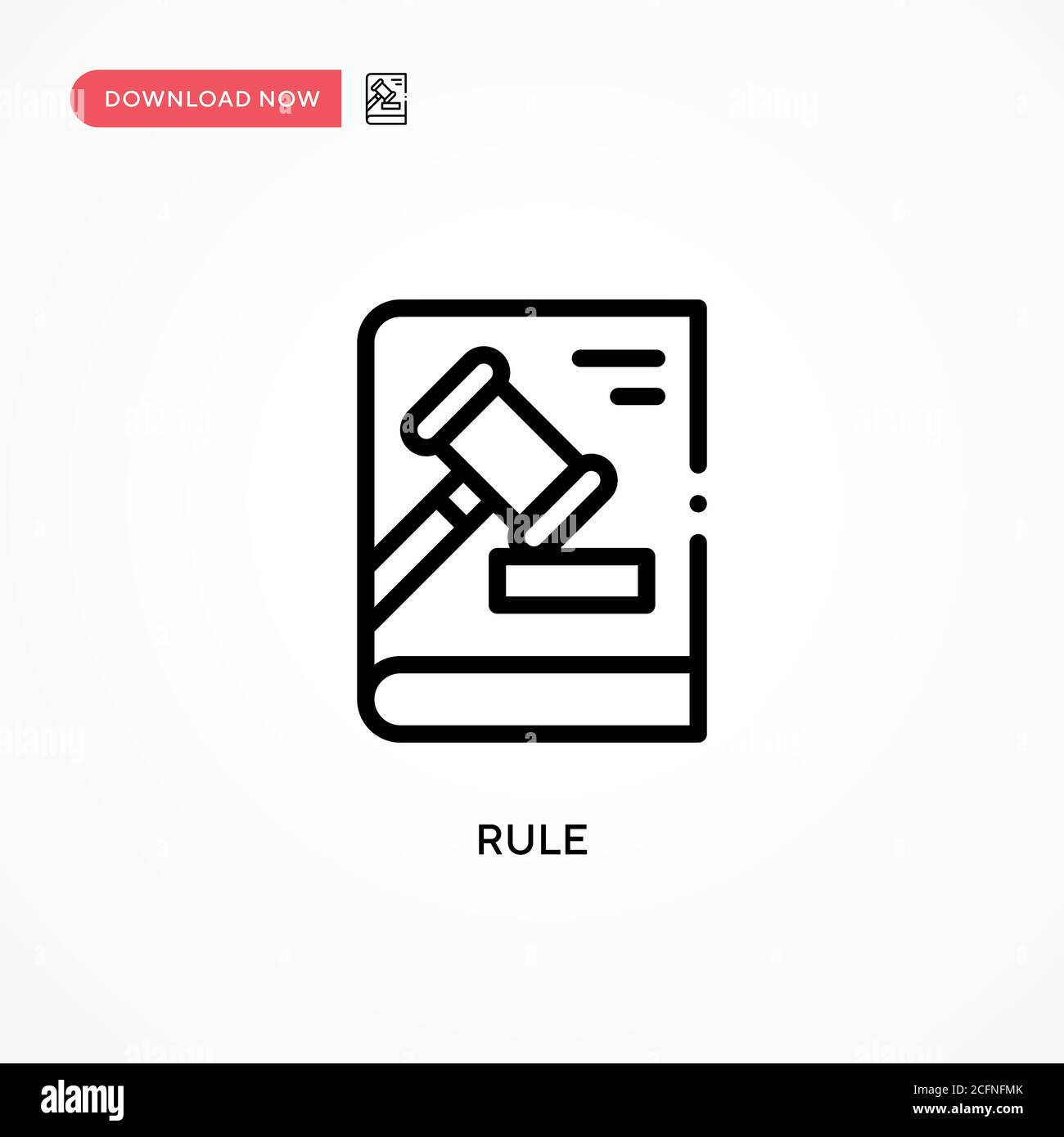 Rule vector icon. Modern, simple flat vector illustration for web site ...