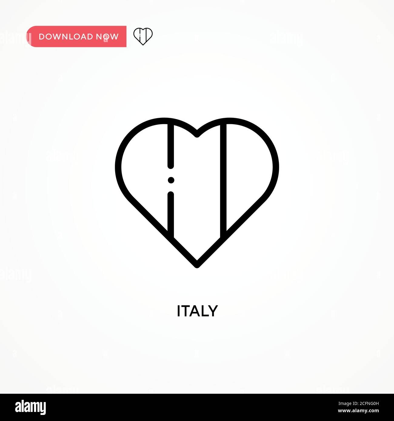 Italy vector icon. Modern, simple flat vector illustration for web site ...