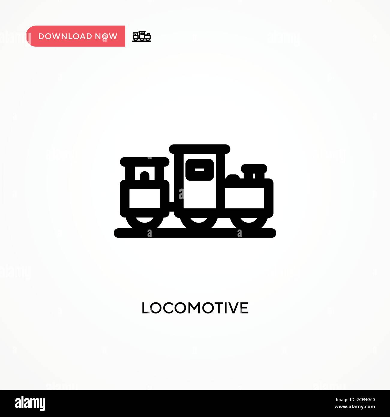 Locomotive vector icon. Modern, simple flat vector illustration for web ...