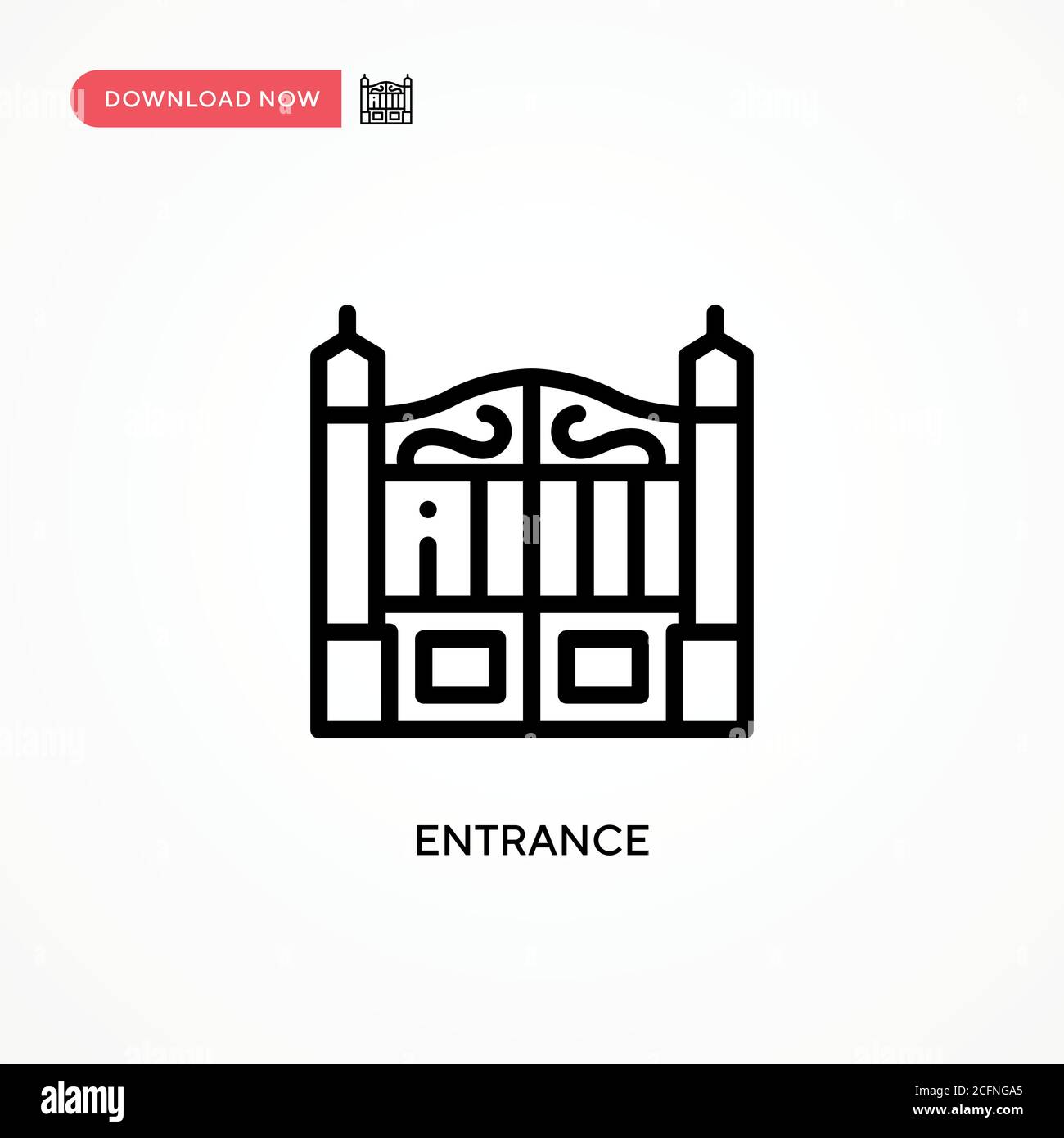 Entrance vector icon. Modern, simple flat vector illustration for web ...