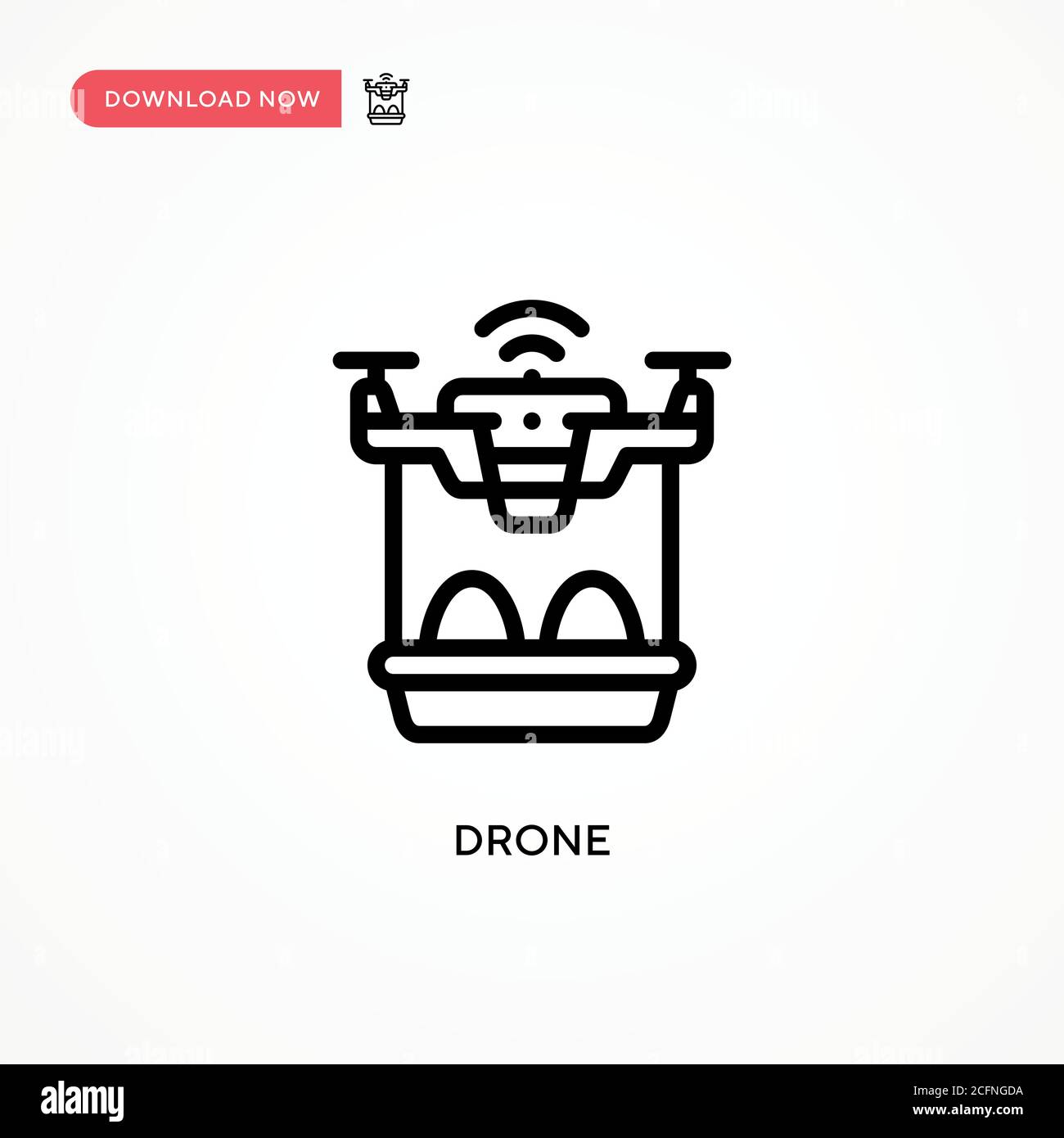 Drone vector icon. Modern, simple flat vector illustration for web site ...