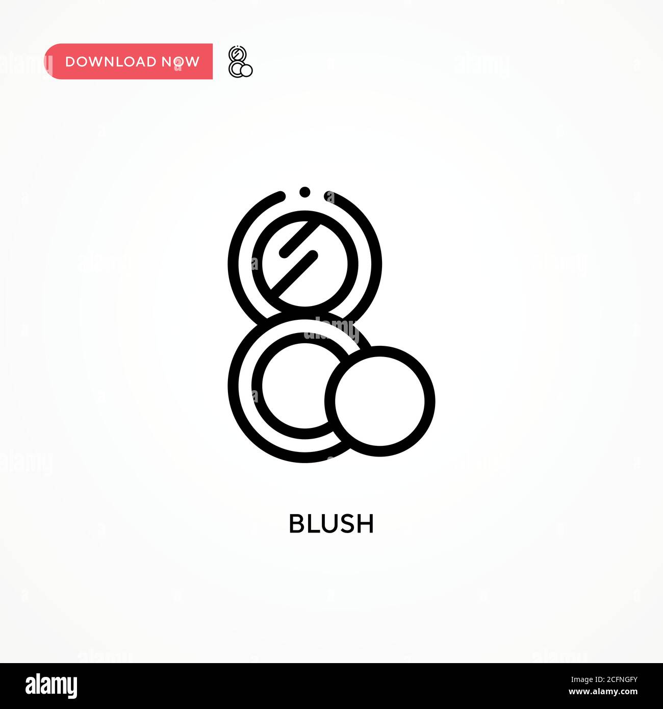 Blush vector icon. Modern, simple flat vector illustration for web site ...