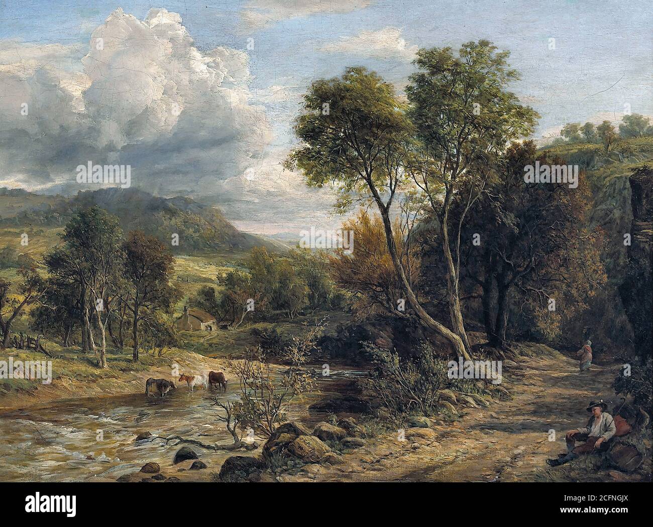 Peele John Thomas - a View of Bickleigh Vale - British School - 19th ...
