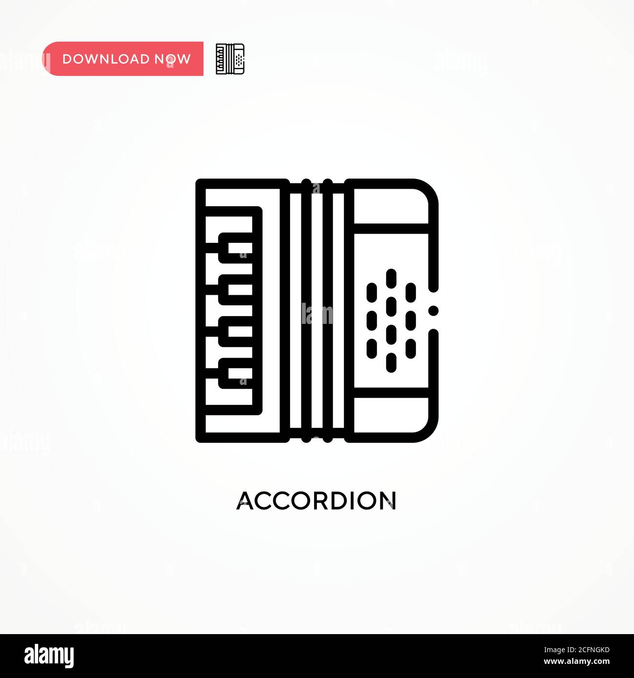 Accordion vector icon. Modern, simple flat vector illustration for web ...