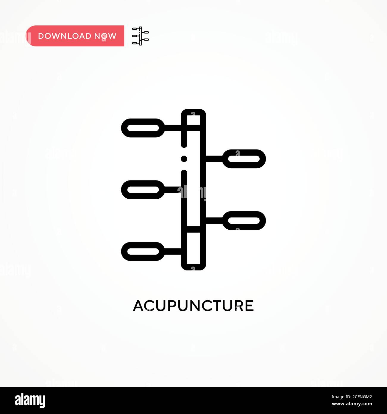 Acupuncture vector icon. Modern, simple flat vector illustration for ...