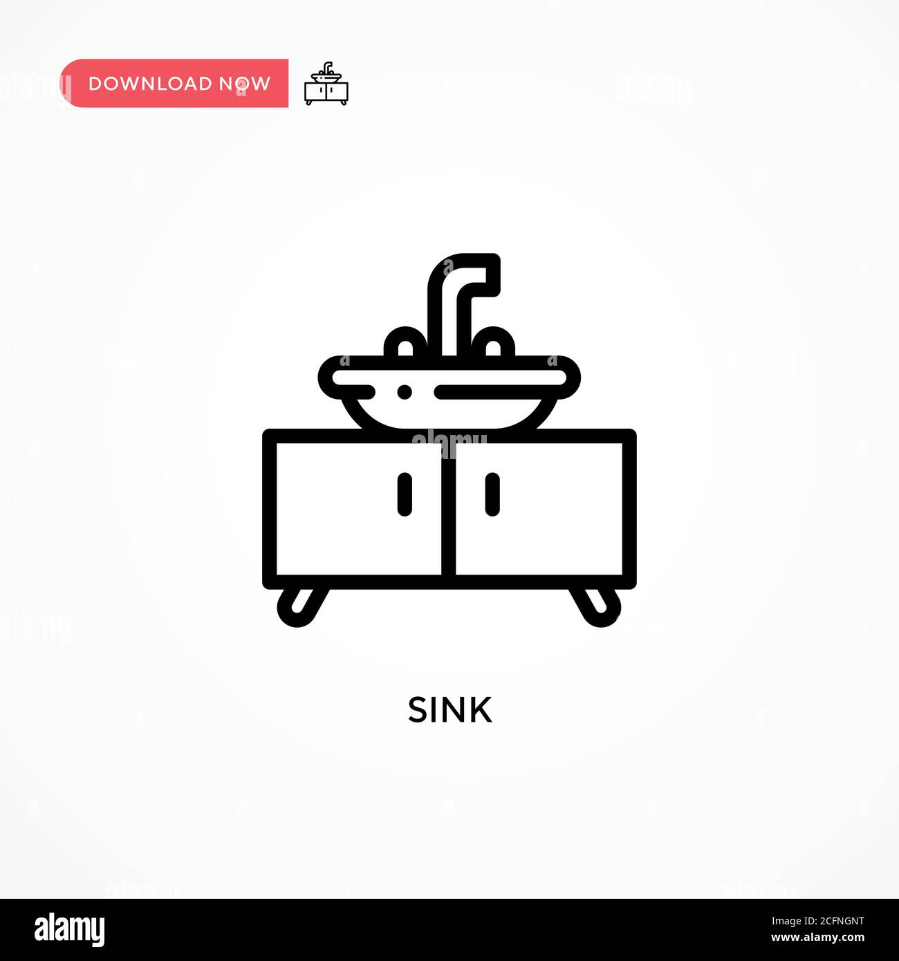 Sink vector icon. Modern, simple flat vector illustration for web site ...