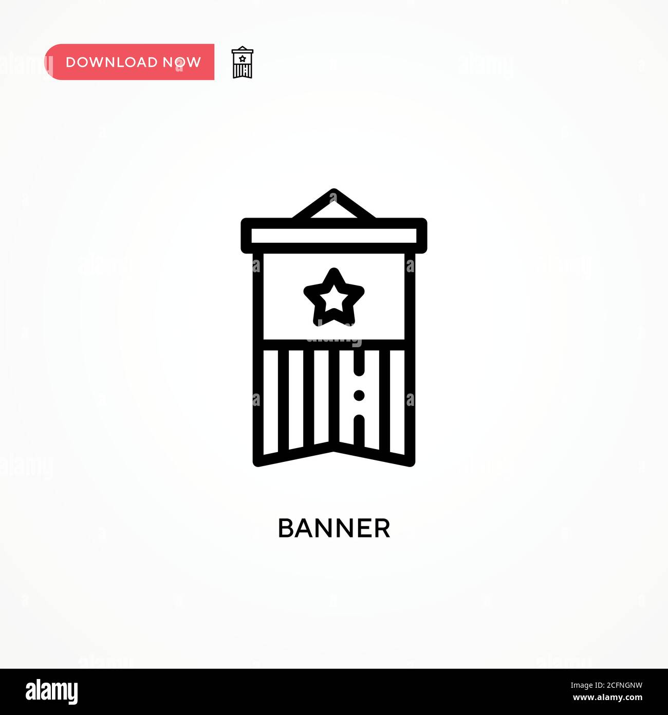 Banner vector icon. Modern, simple flat vector illustration for web ...