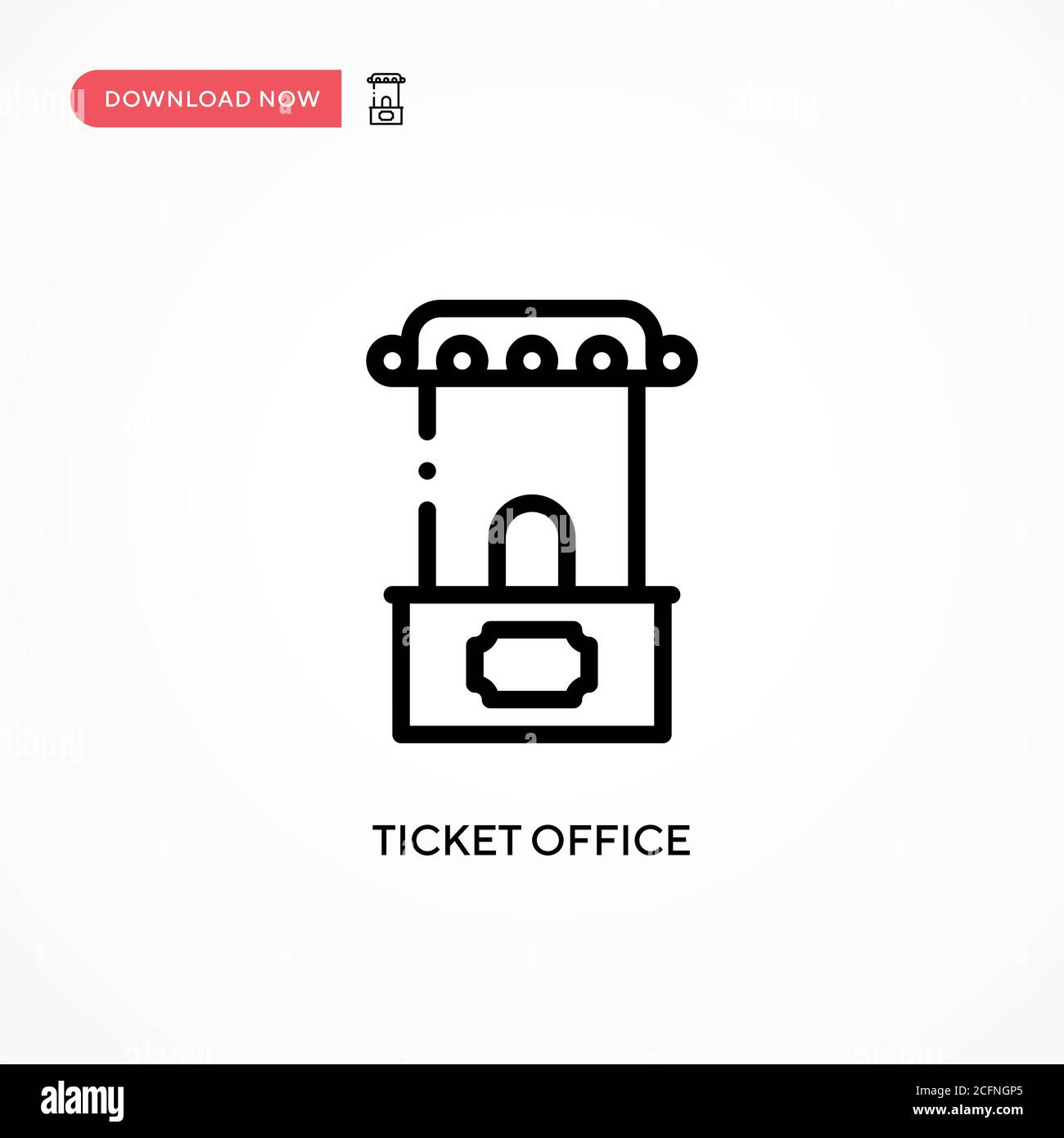 Ticket office vector icon. Modern, simple flat vector illustration for ...