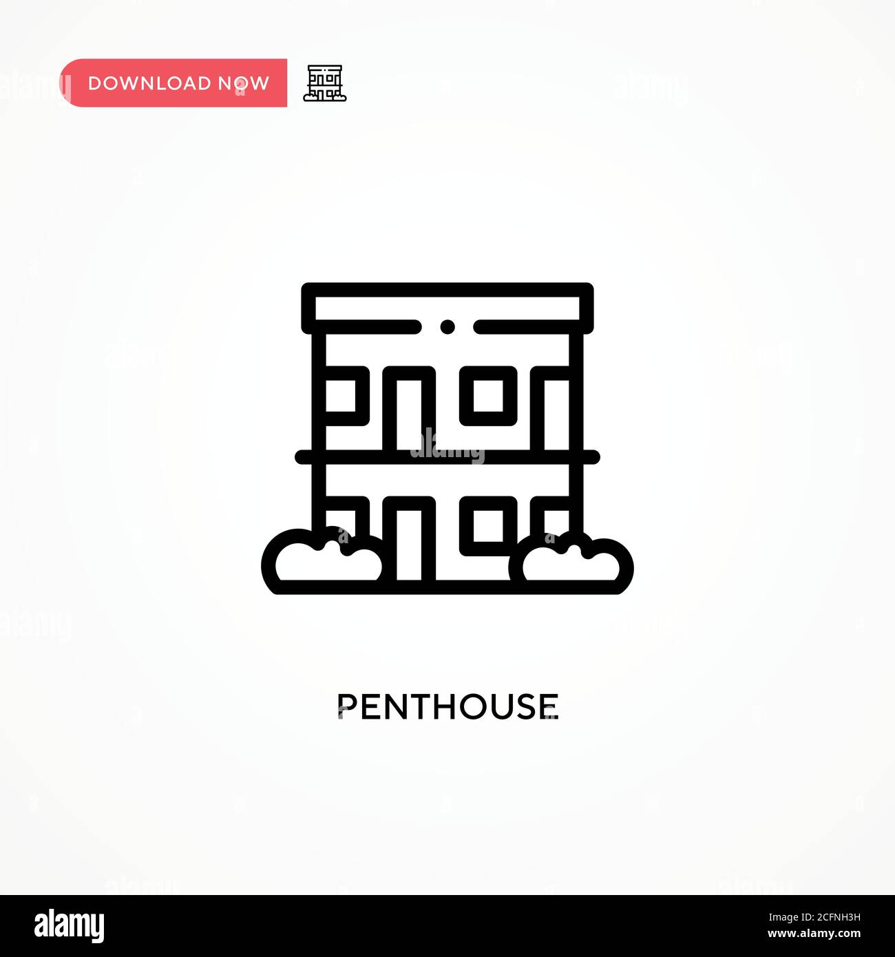 Penthouse vector icon. Modern, simple flat vector illustration for web site or mobile app Stock ...