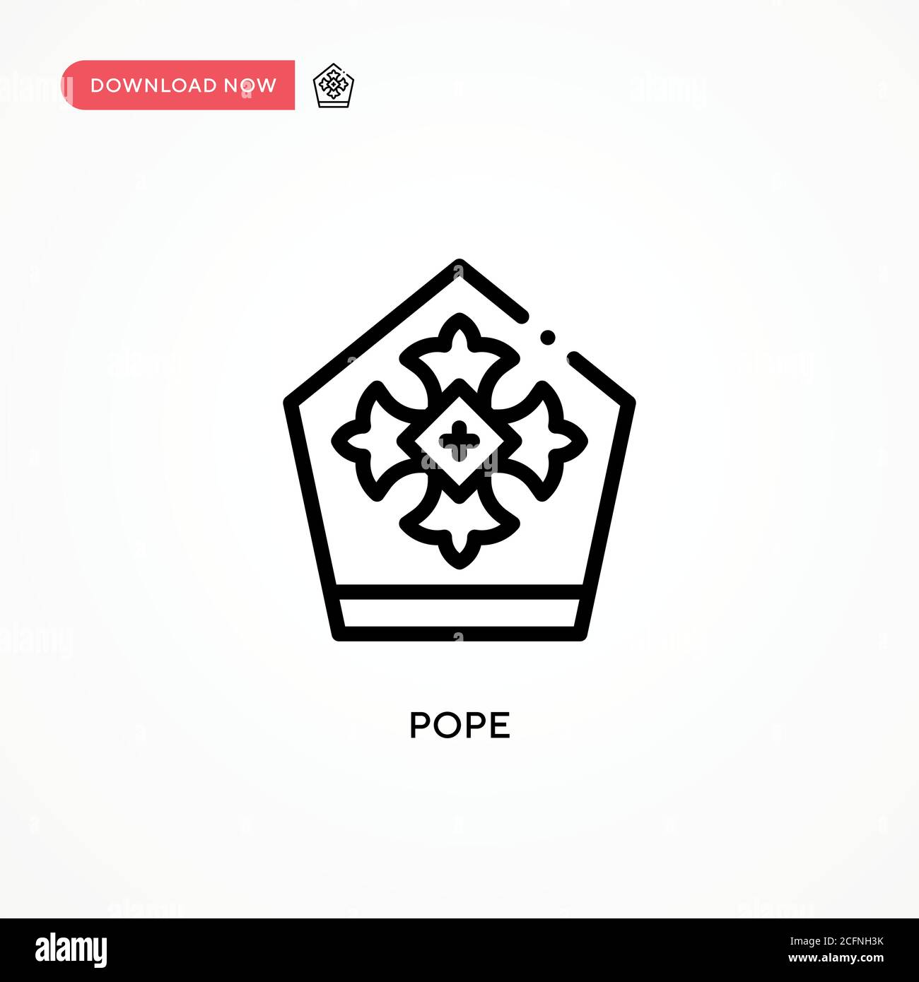Pope vector icon. Modern, simple flat vector illustration for web site ...