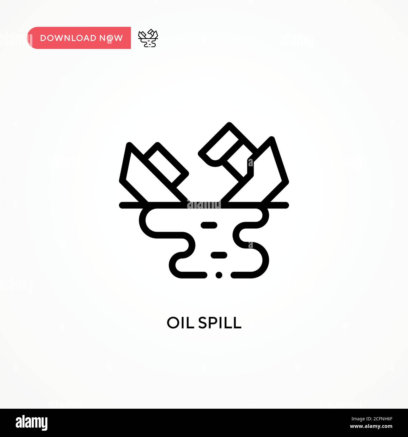 Oil spill vector icon. Modern, simple flat vector illustration for web ...