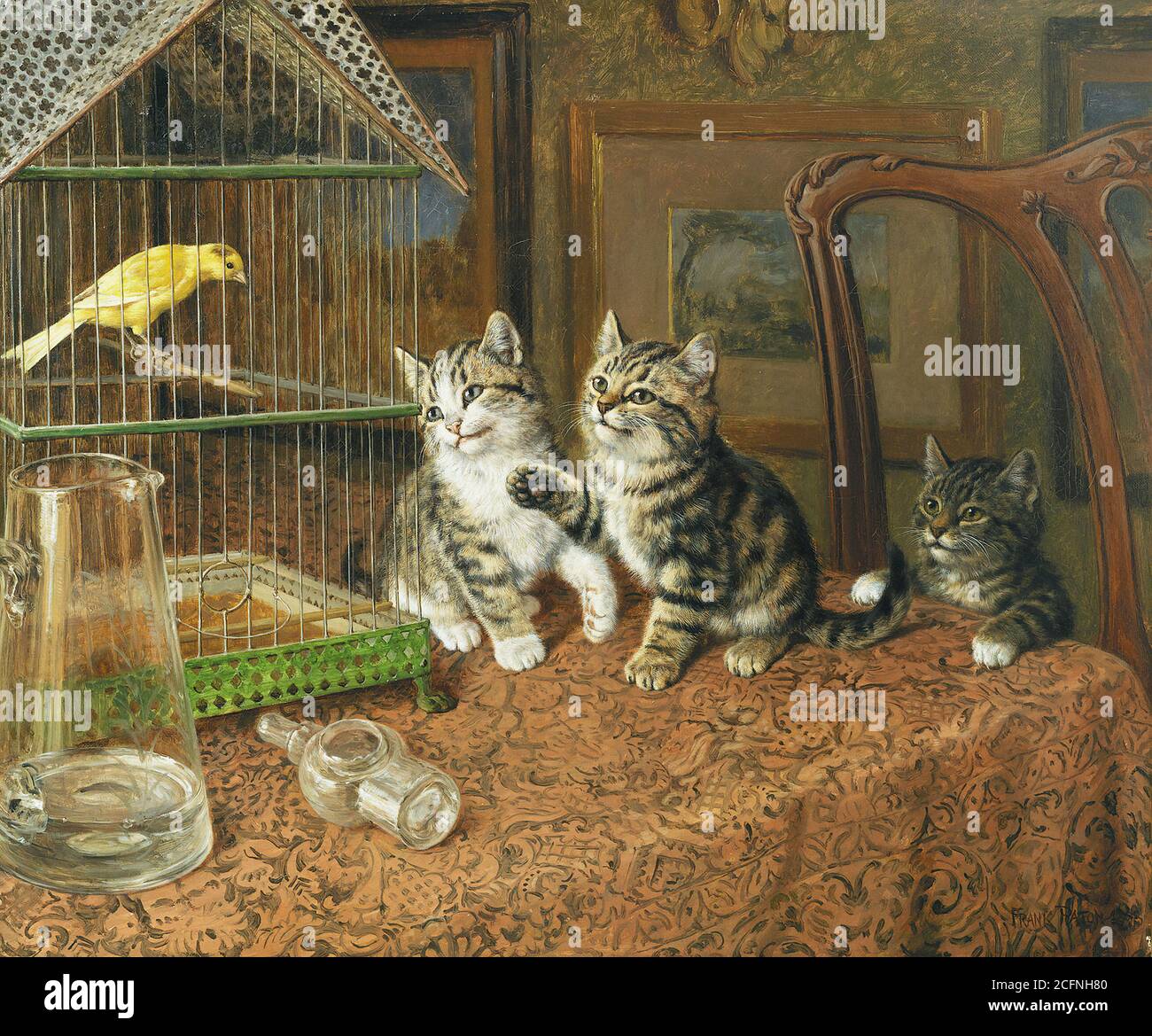 Paton Frank - While the Cat's Away - British School - 19th Century ...