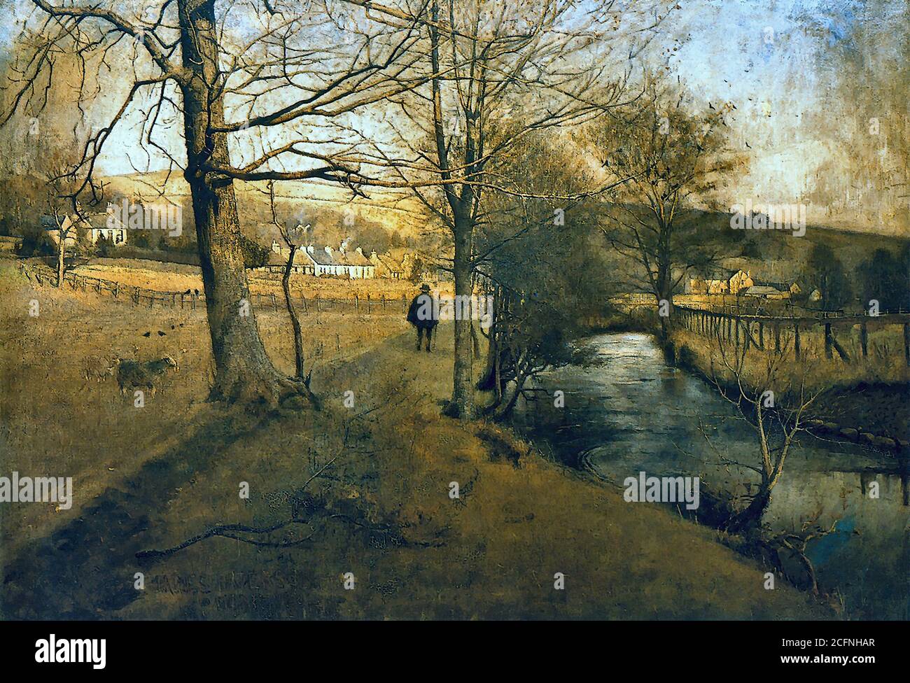 Paterson James - Moniaive - British School - 19th Century Stock Photo ...