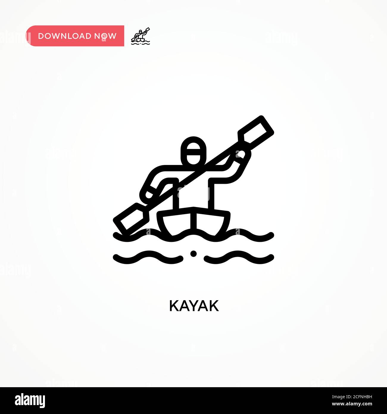 Kayak vector icon. Modern, simple flat vector illustration for web site ...
