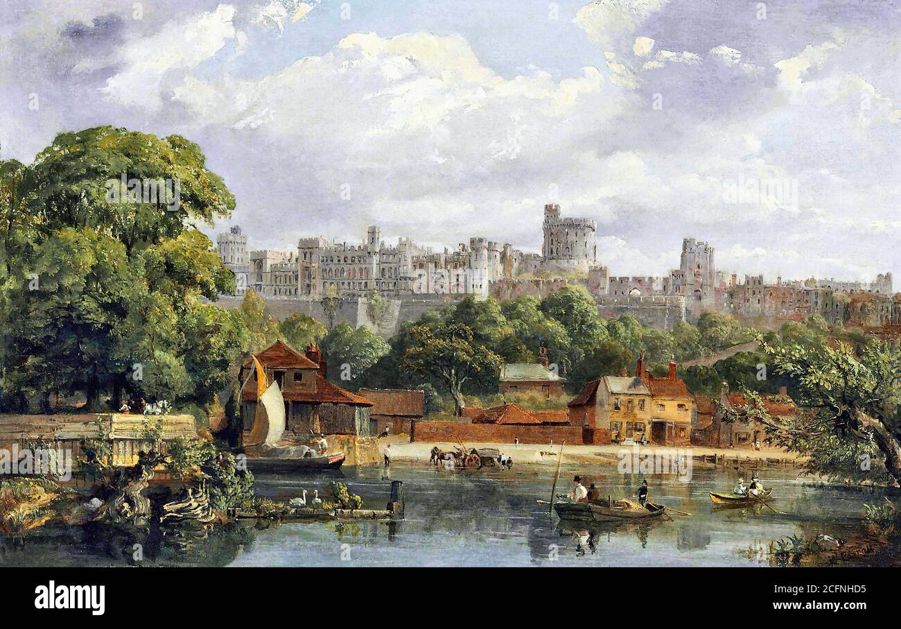 Parrott William - William Parrott - Windsor Castle from the Thames ...
