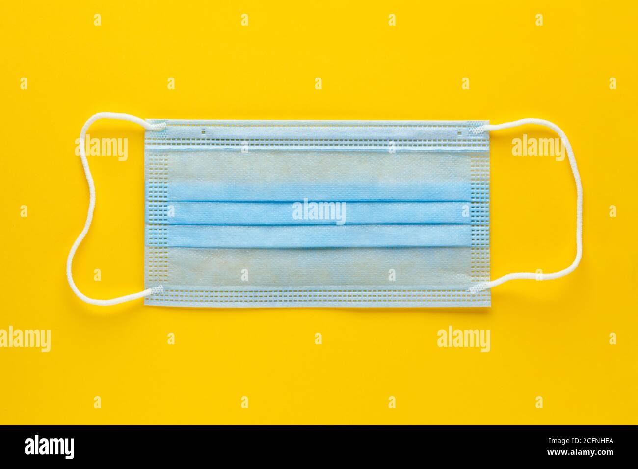 Personal protective equipment, PPE. Single disposable medical face mask ...