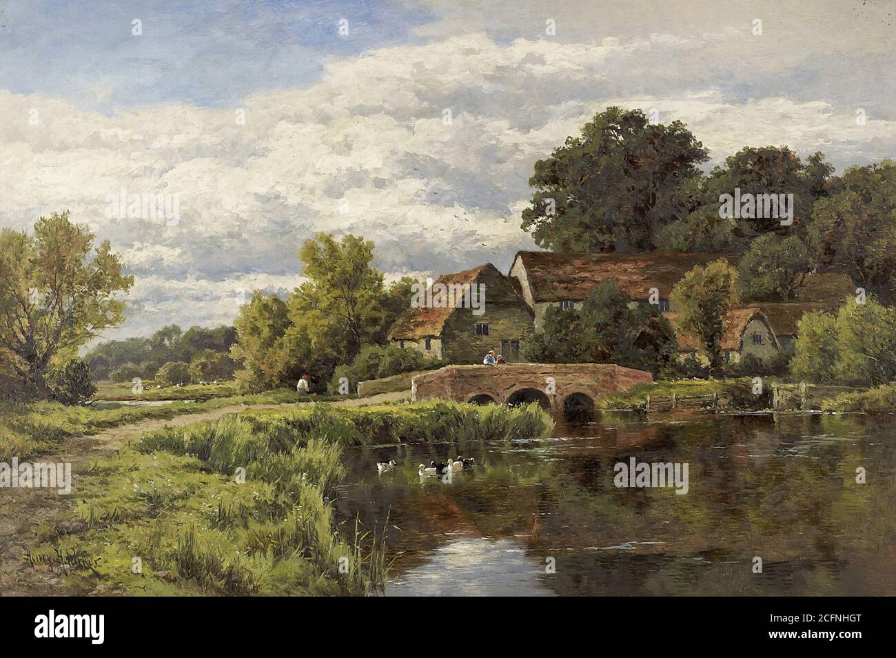 Parker Henry Hillier - the River Loddon near Basing Hampshire 2 ...