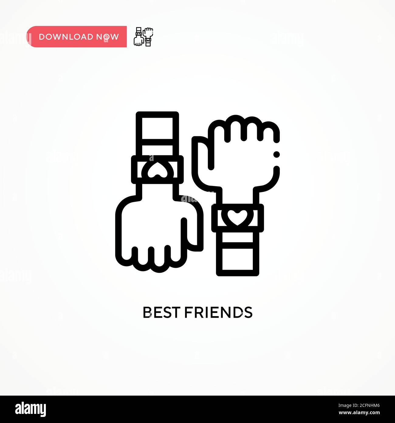 Best friends vector icon. Modern, simple flat vector illustration for ...