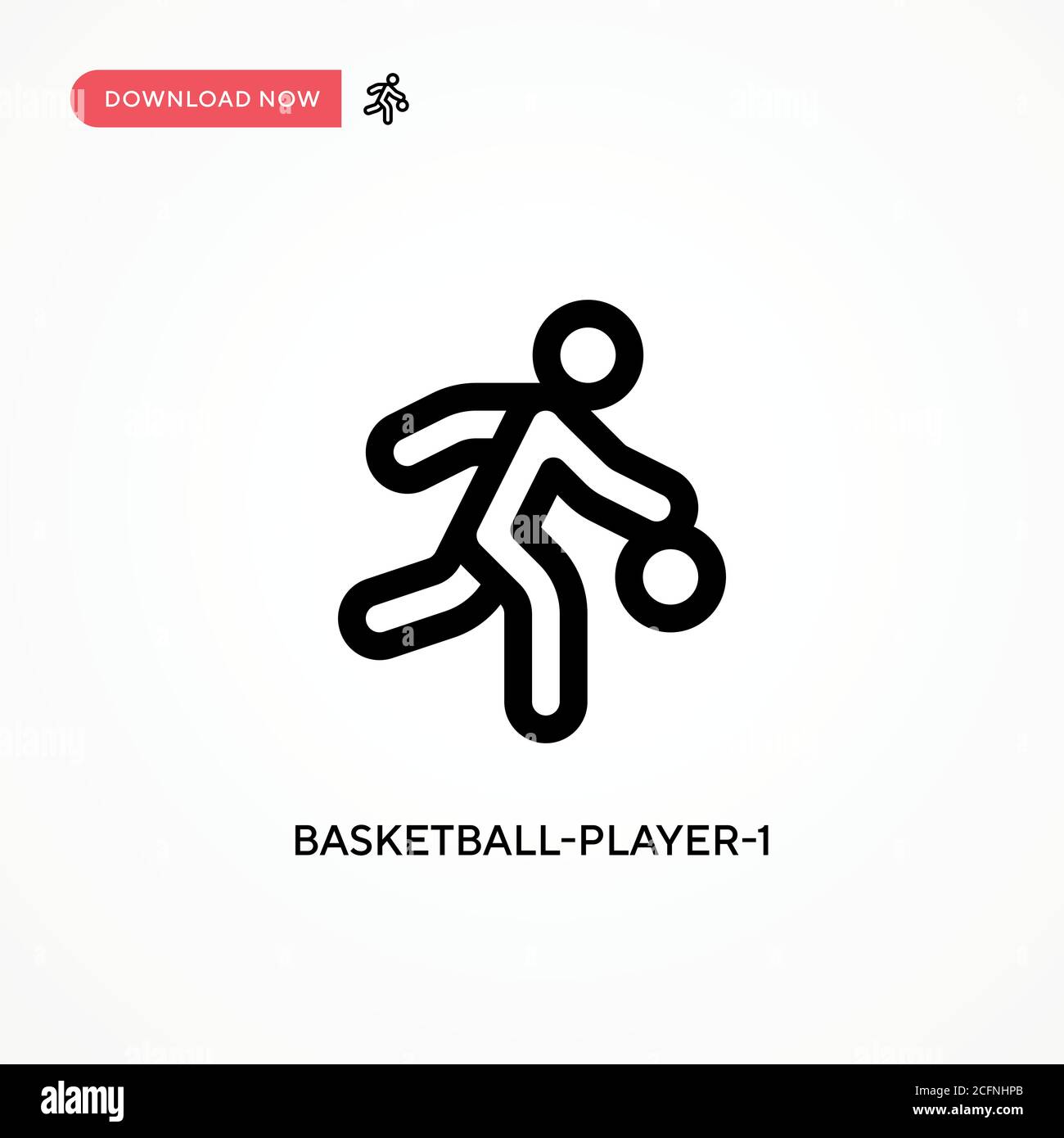 Basketball-player-1 vector icon. Modern, simple flat vector ...