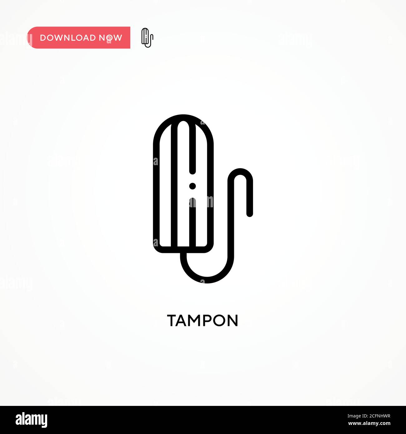 Tampon vector icon. Modern, simple flat vector illustration for web site or mobile app Stock ...
