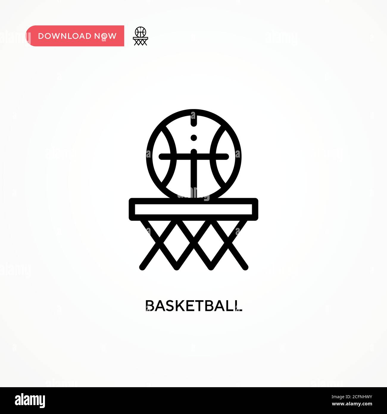 Basketball vector icon. Modern, simple flat vector illustration for web ...