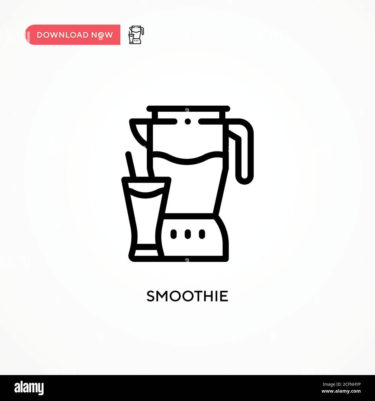 Smoothie vector icon. Modern, simple flat vector illustration for web ...
