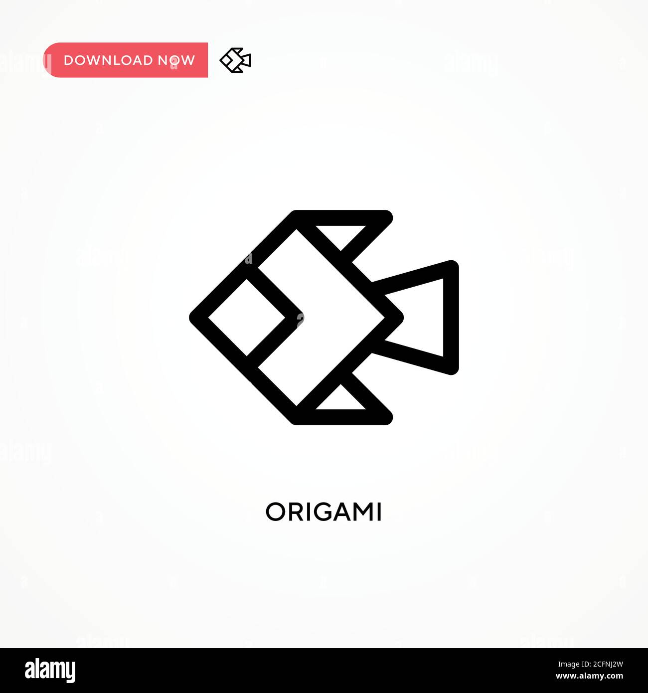 Origami vector icon. Modern, simple flat vector illustration for web ...