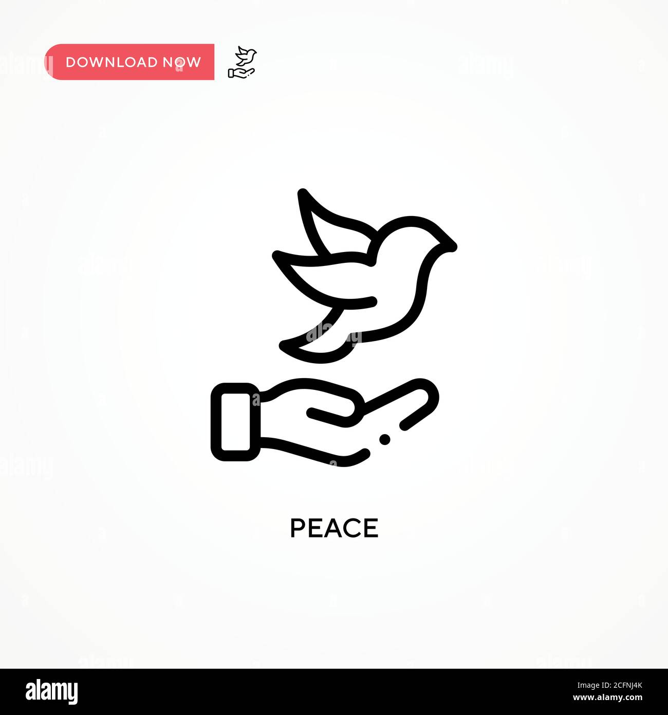 Peace vector icon. Modern, simple flat vector illustration for web site ...