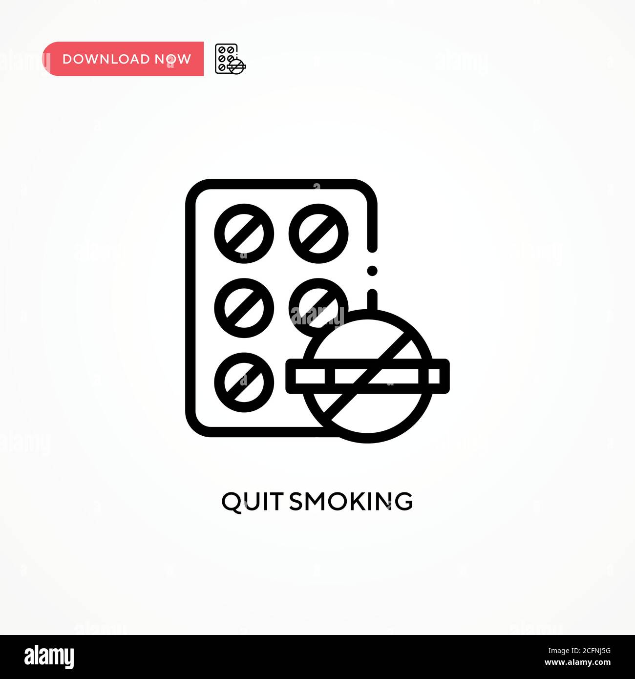 Quit smoking vector icon. Modern, simple flat vector illustration for ...