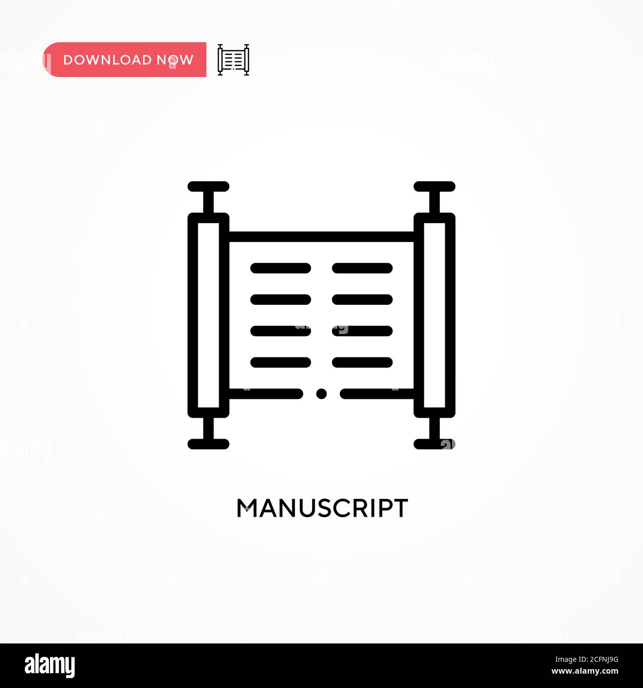 Manuscript vector icon. Modern, simple flat vector illustration for web ...
