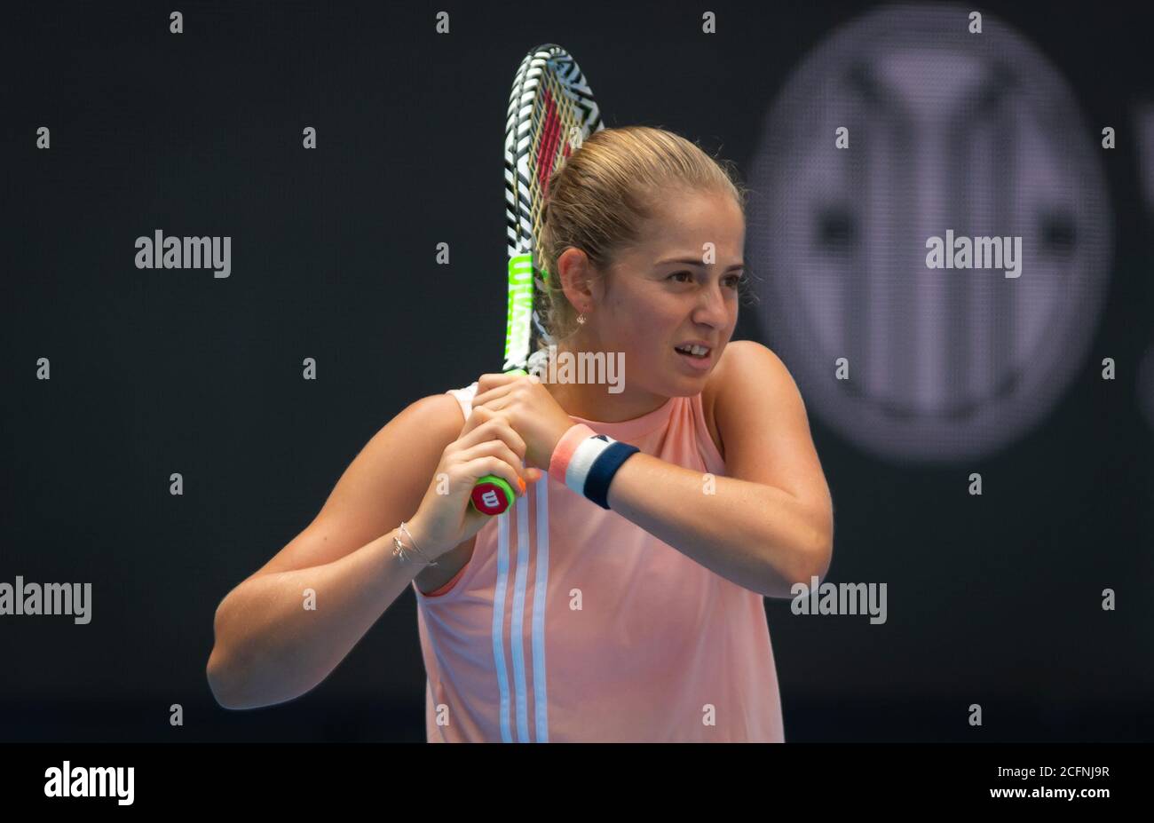 Jelena Ostapenko of Latvia during practice at the 2019 China Open ...