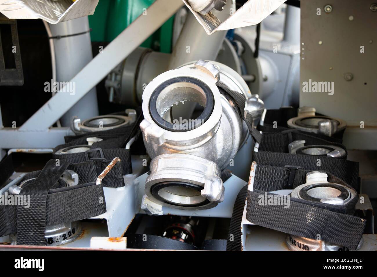 fire water collector and fire adapters located in the mountings in the ...