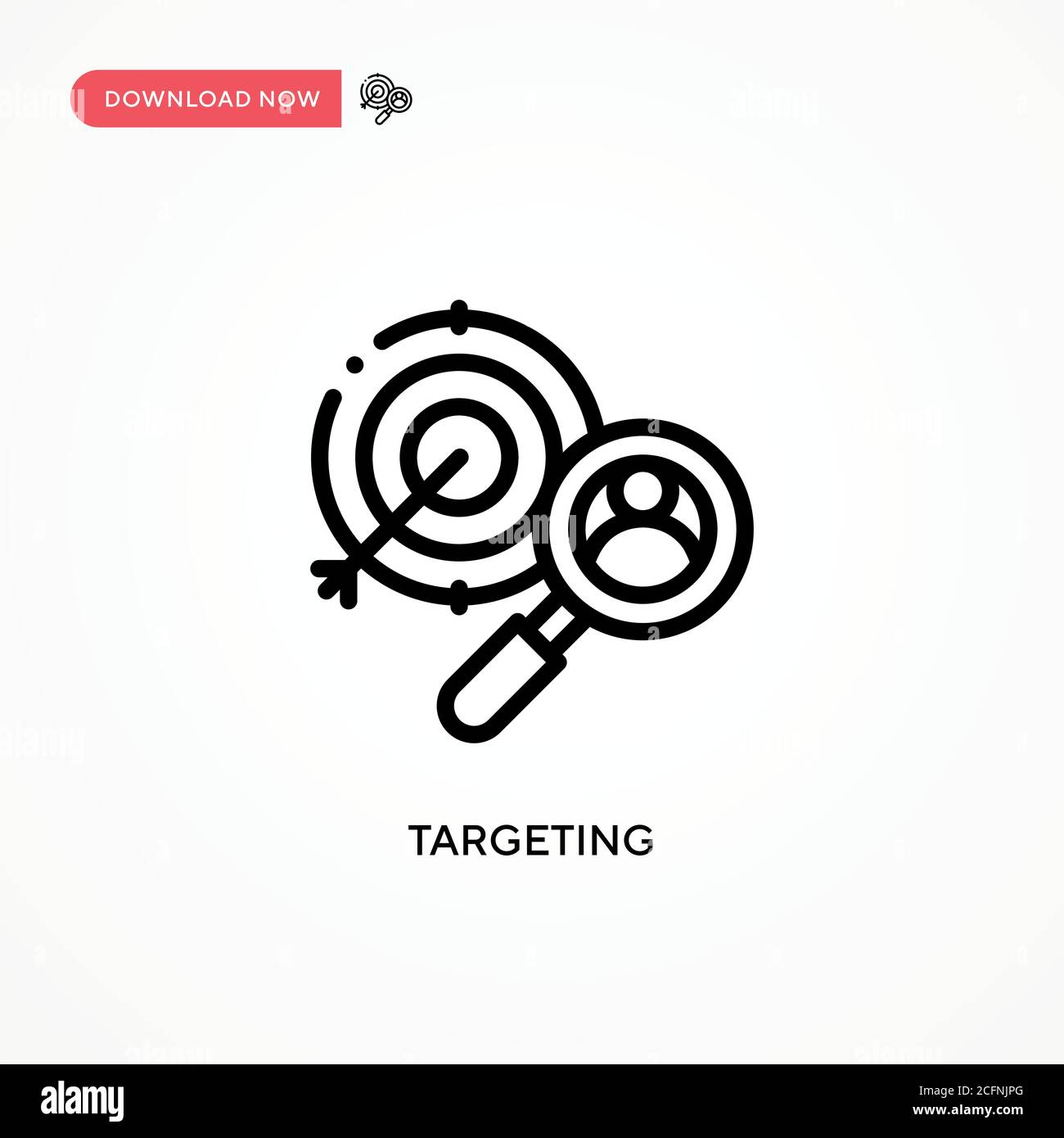 Targeting vector icon. Modern, simple flat vector illustration for web ...