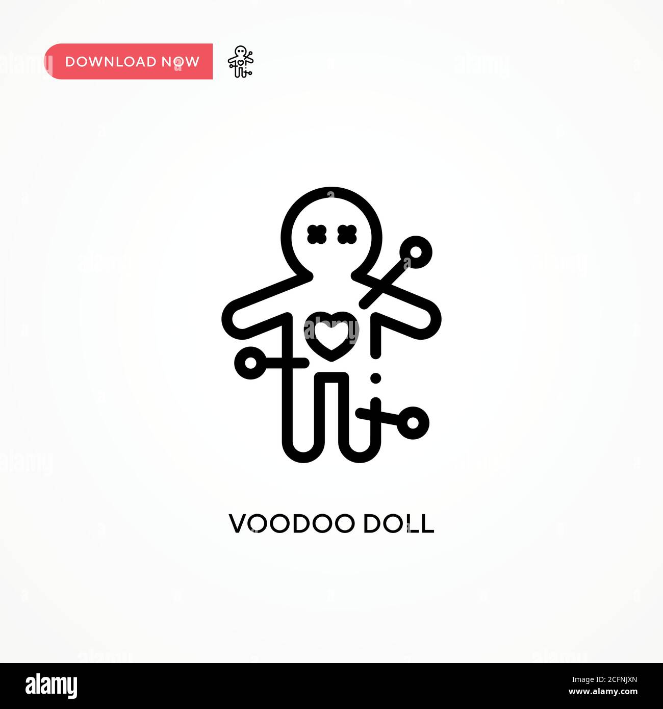 Voodoo doll vector icon. Modern, simple flat vector illustration for ...