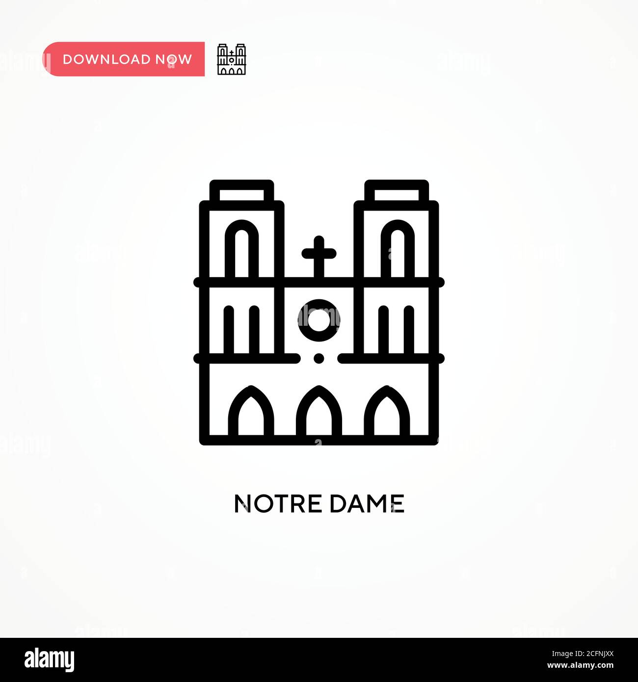 Notre dame cathedral exterior Cut Out Stock Images & Pictures - Alamy