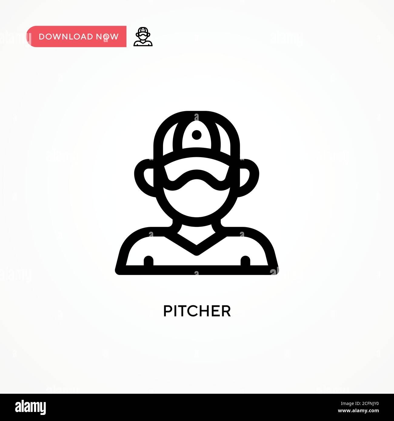 Pitcher vector icon. Modern, simple flat vector illustration for web ...