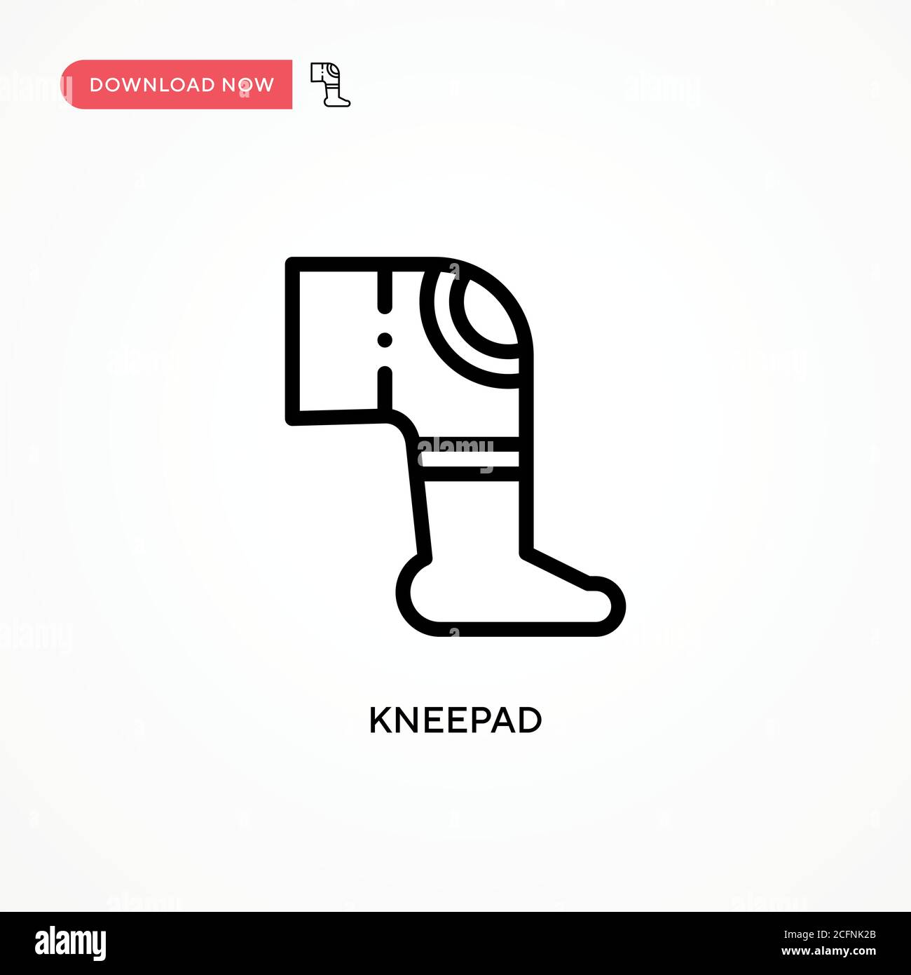 Kneepad vector icon. Modern, simple flat vector illustration for web site or mobile app Stock ...
