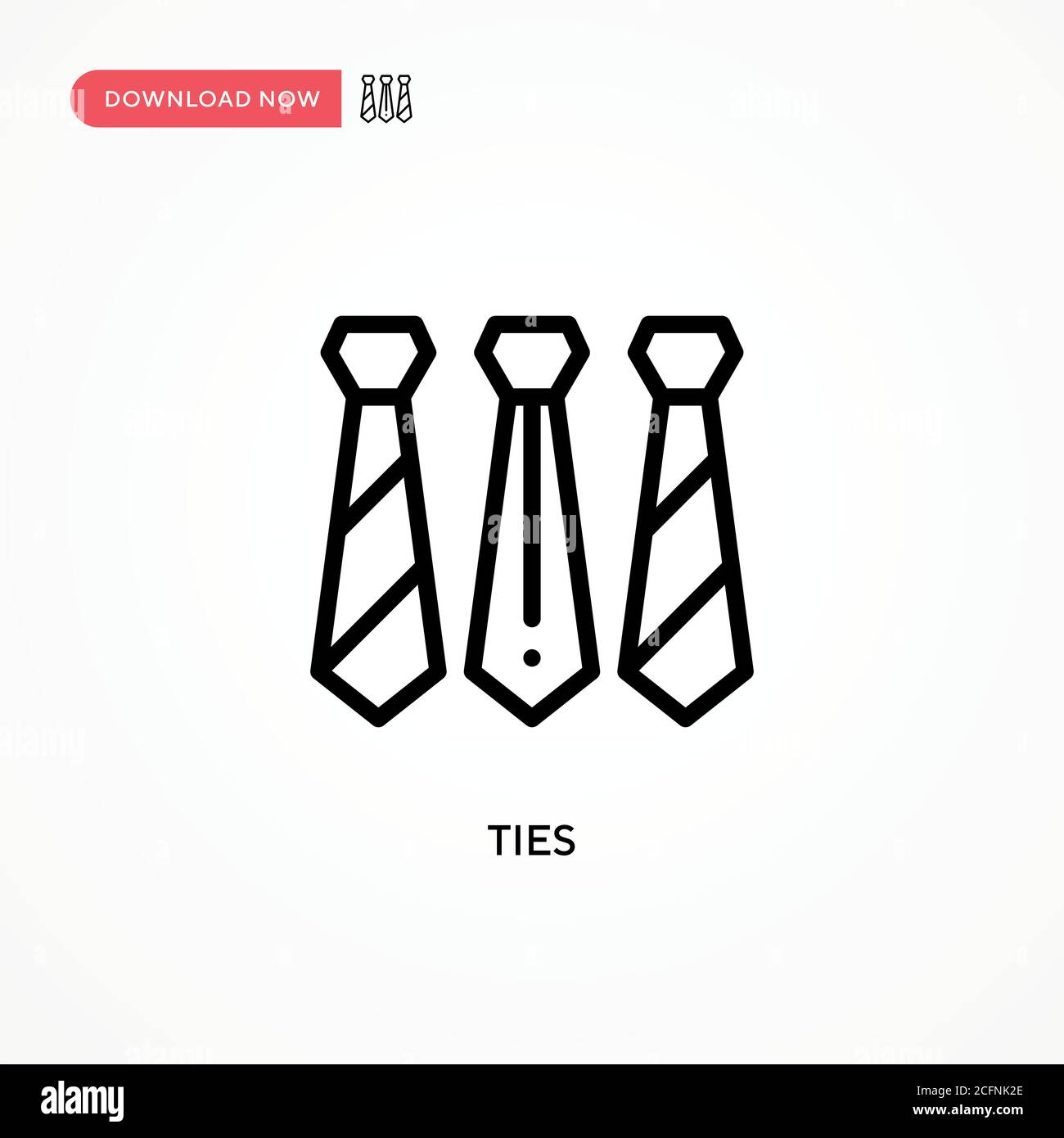 Ties vector icon. Modern, simple flat vector illustration for web site ...
