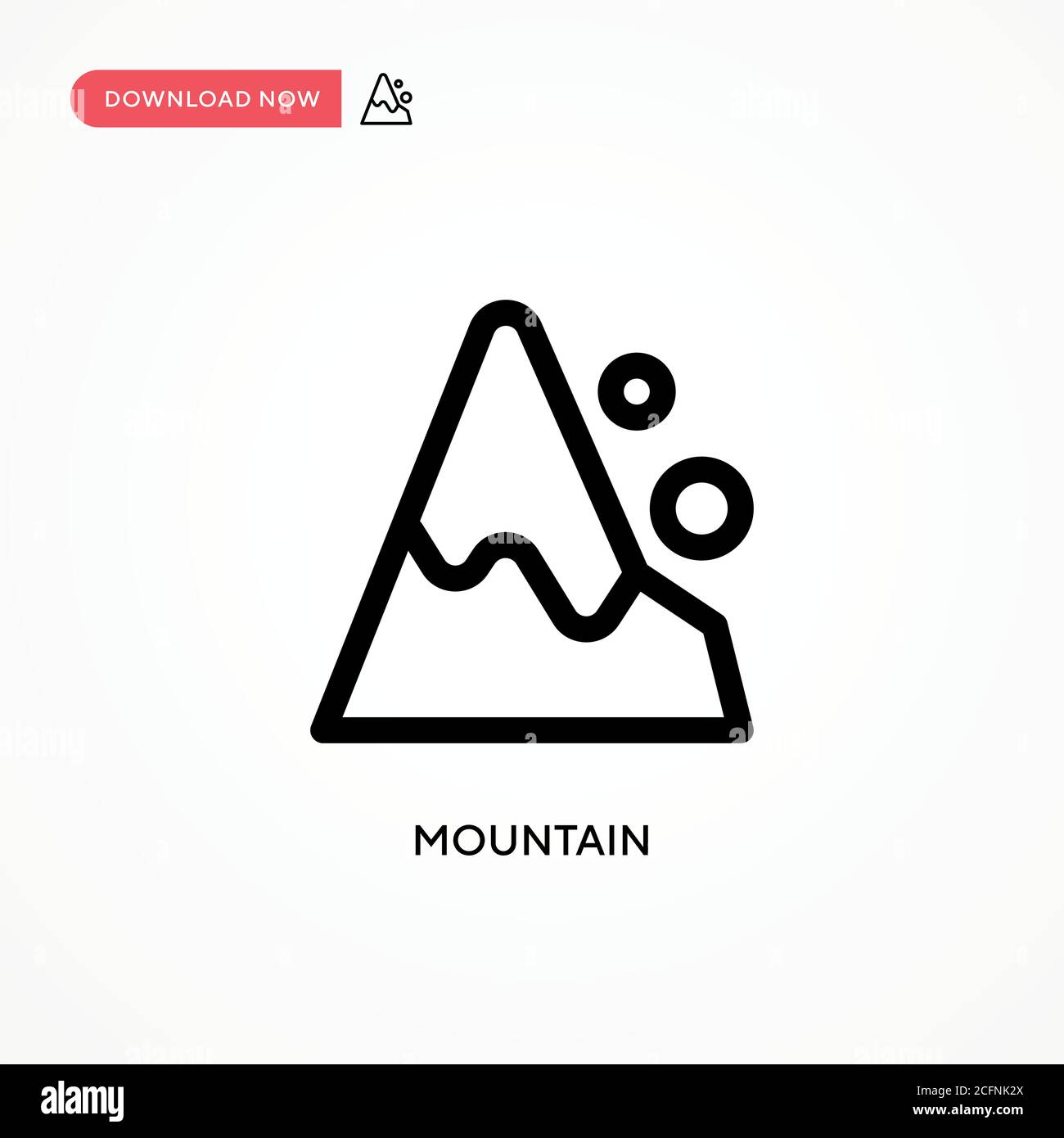 Mountain vector icon. Modern, simple flat vector illustration for web ...