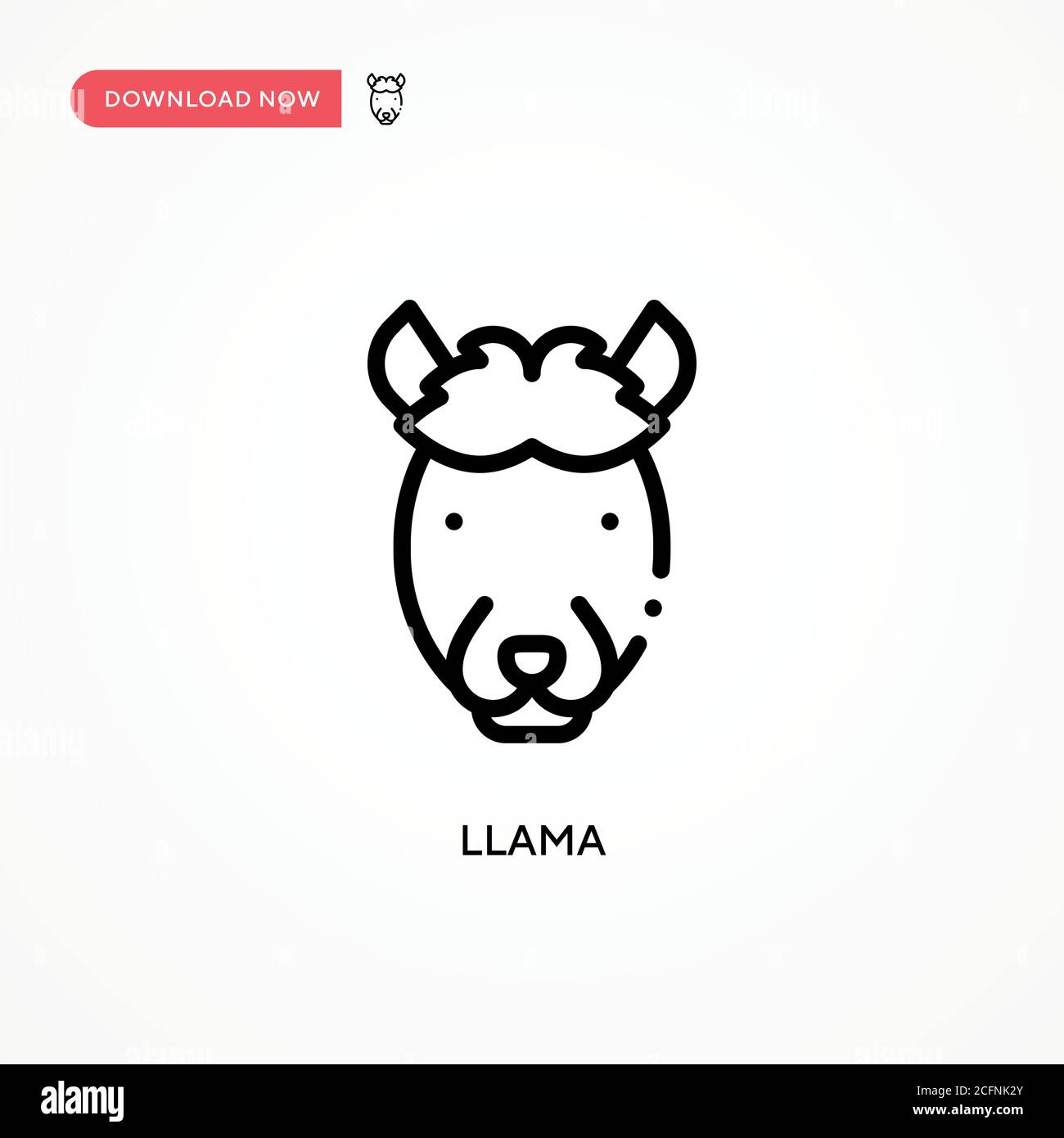 Llama vector icon. Modern, simple flat vector illustration for web site ...