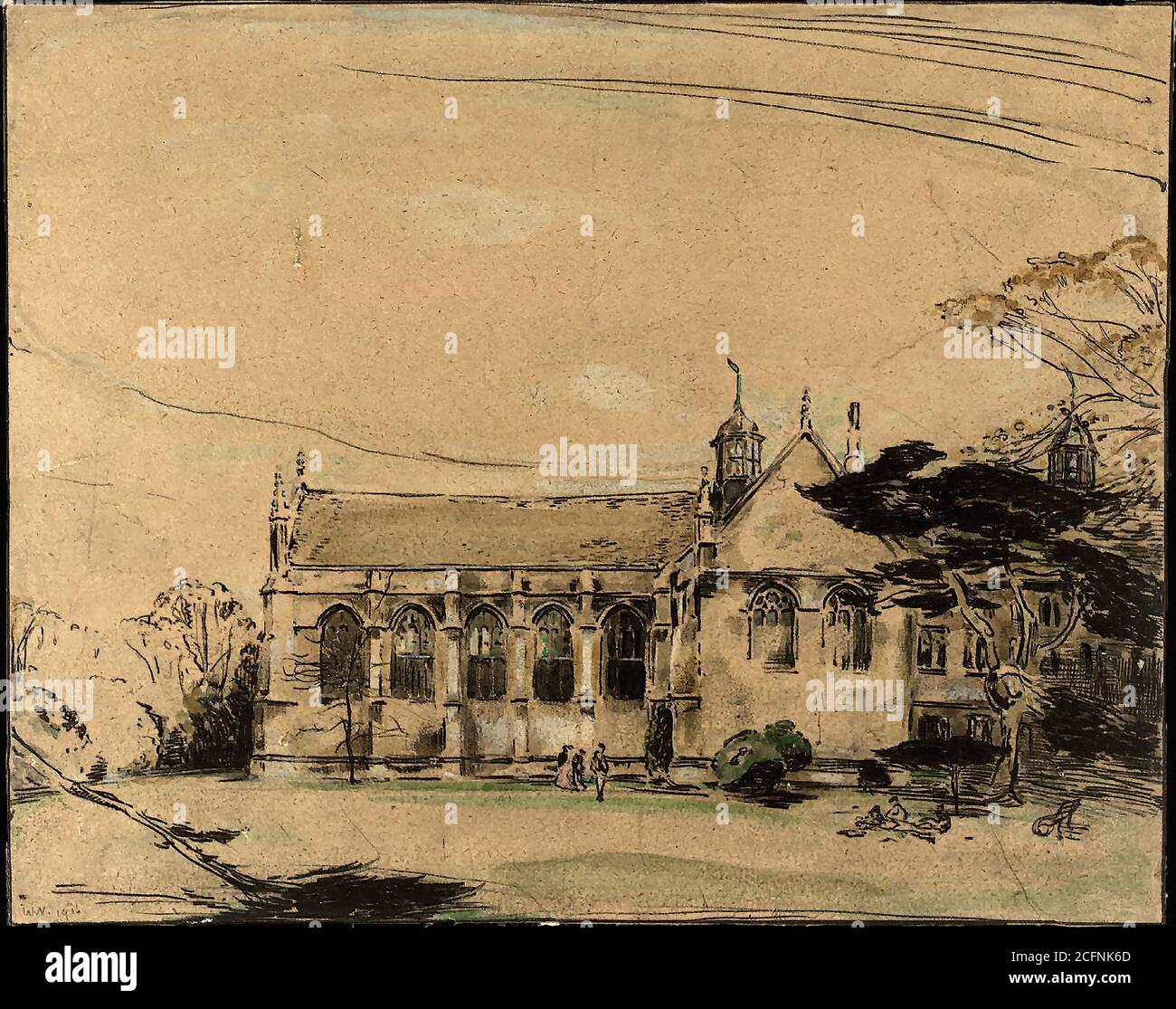 Nicholson Sir William - Wadham College from the Back - British School ...