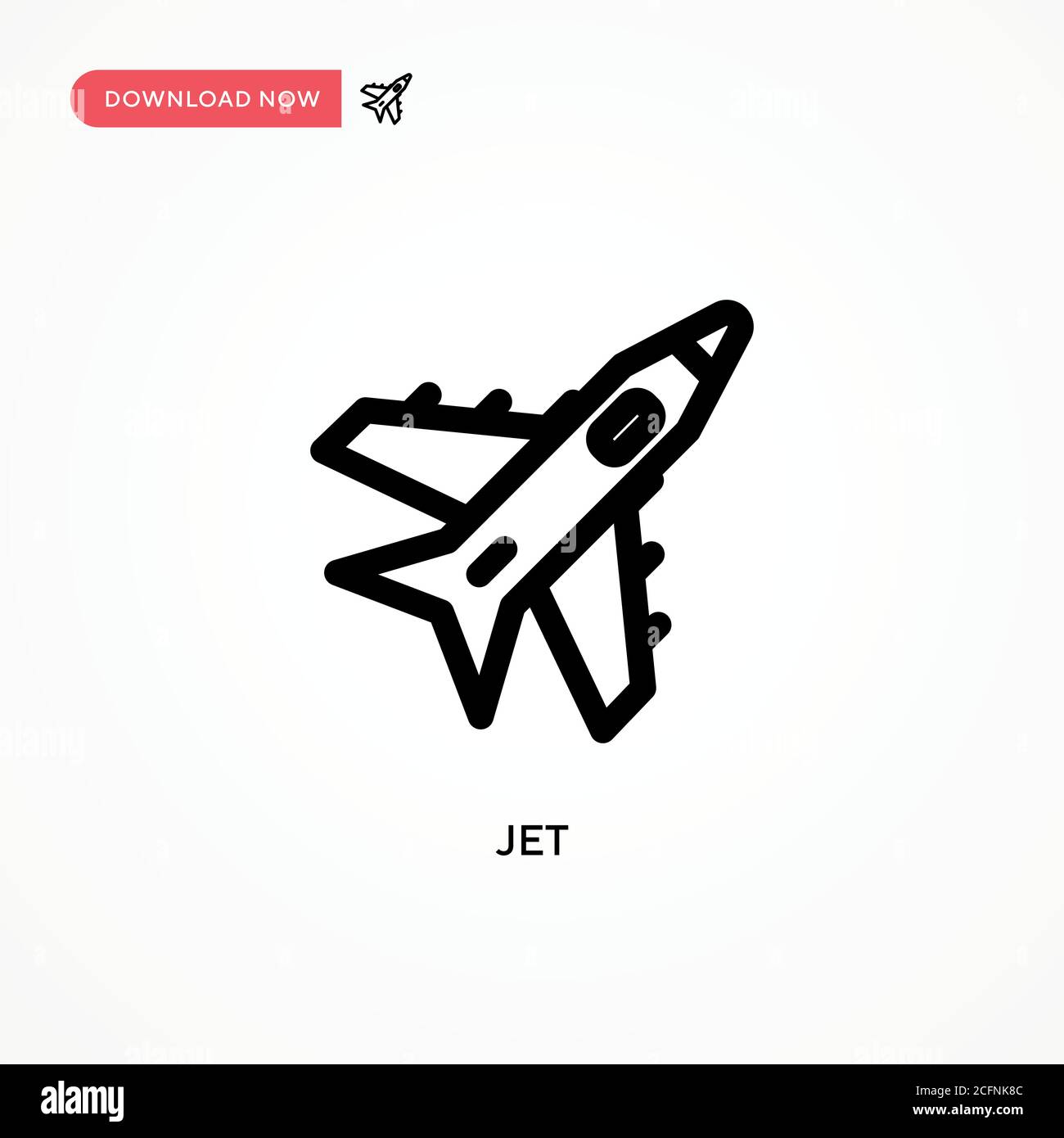 Jet vector icon. Modern, simple flat vector illustration for web site ...