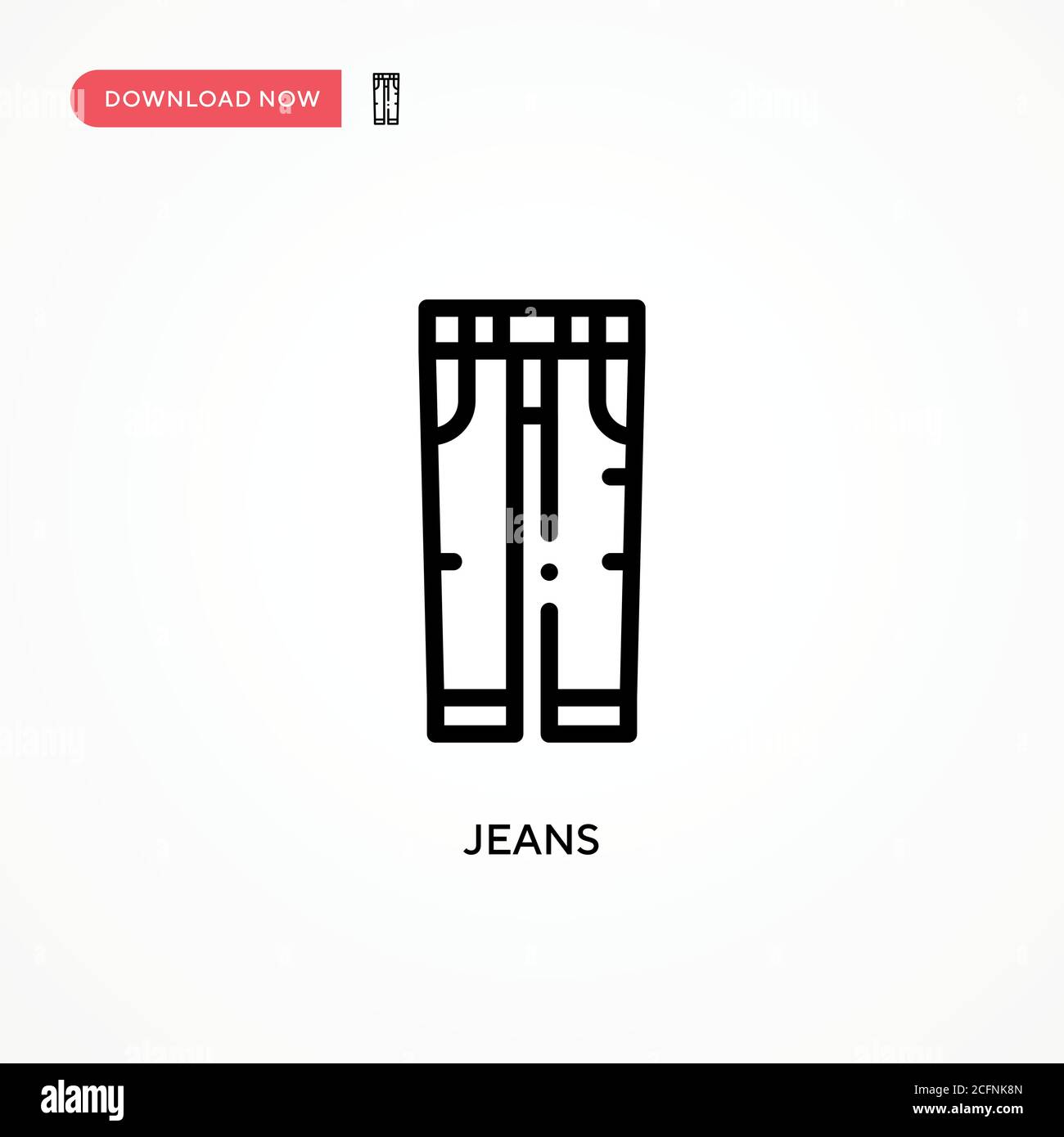 Jeans vector icon. Modern, simple flat vector illustration for web site ...