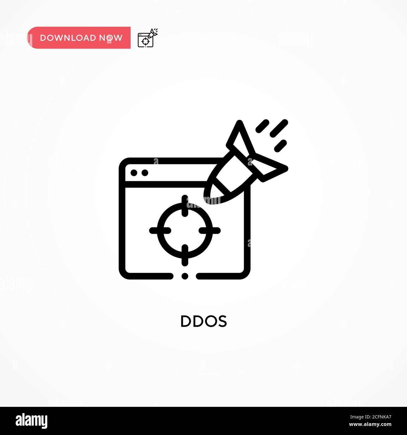 Ddos vector icon. Modern, simple flat vector illustration for web site ...
