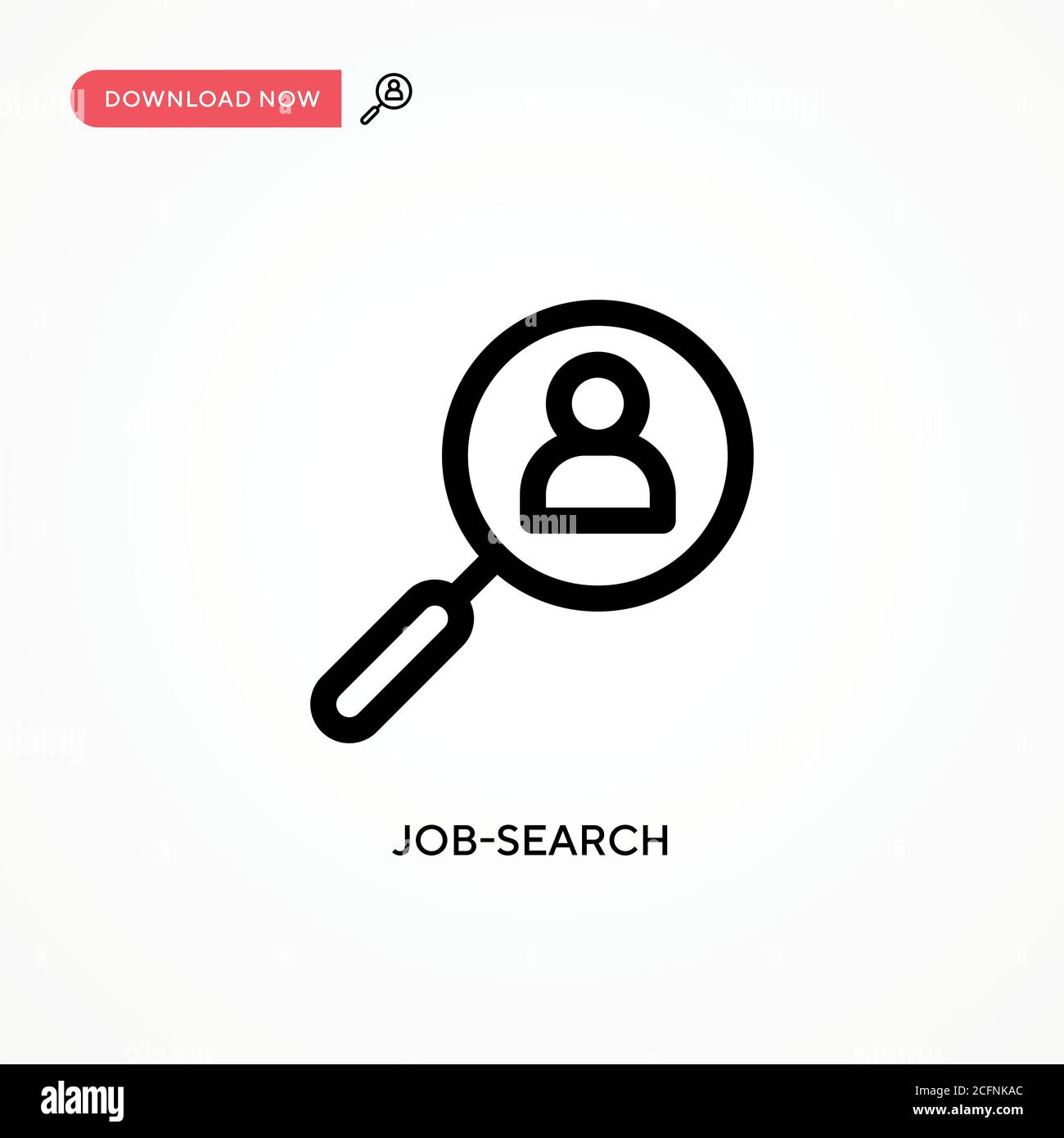 Job-search vector icon. Modern, simple flat vector illustration for web ...