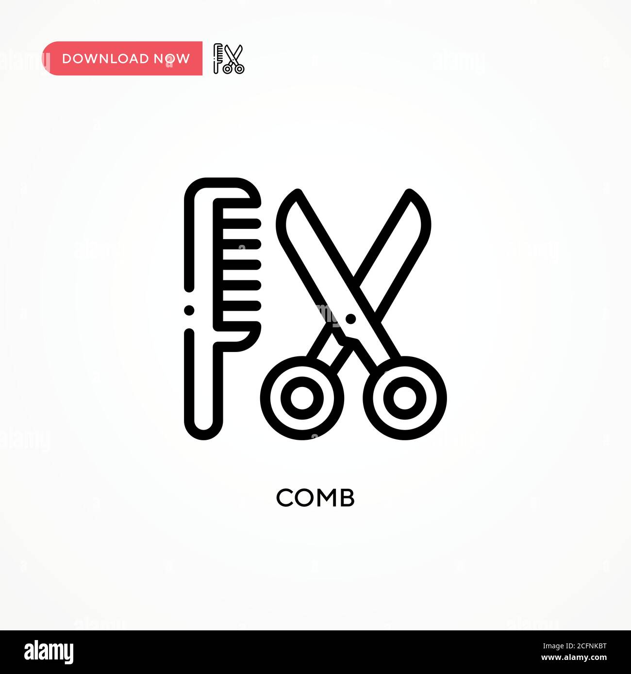 Comb vector icon. Modern, simple flat vector illustration for web site ...