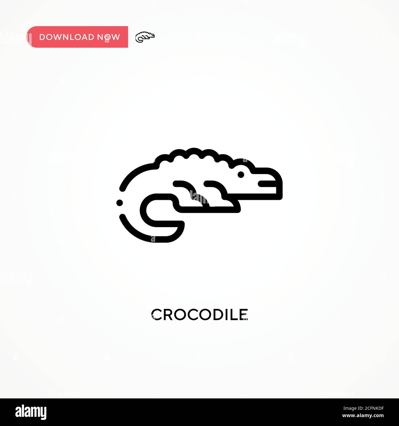 Crocodile vector icon. Modern, simple flat vector illustration for web ...