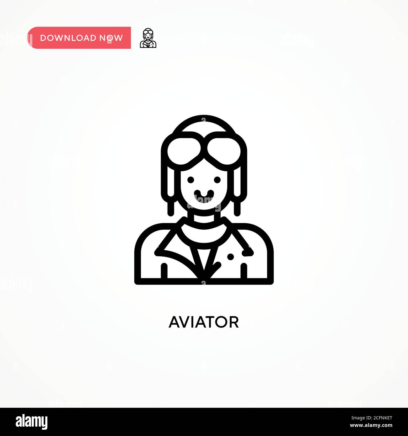 Aviator vector icon. Modern, simple flat vector illustration for web ...