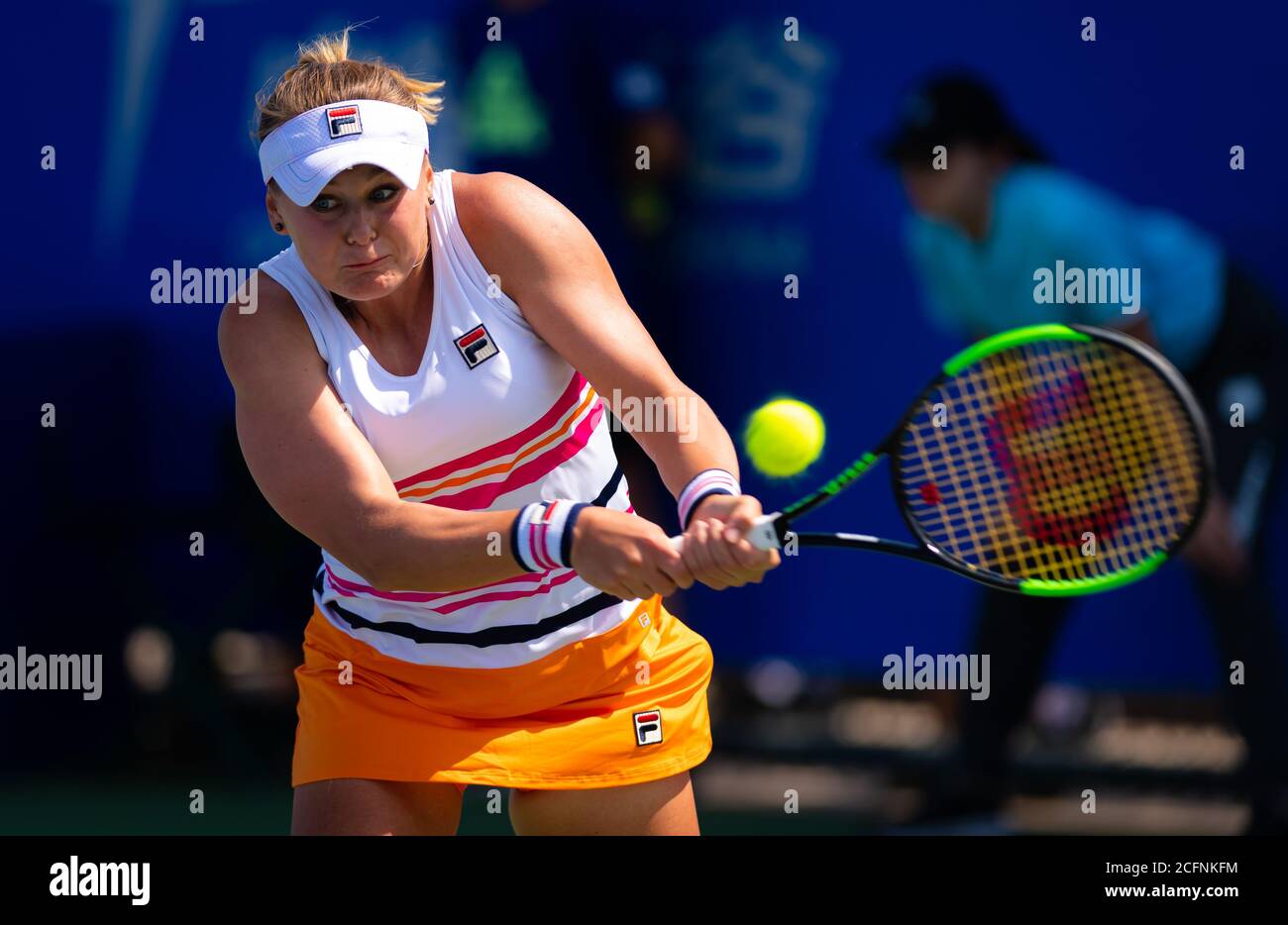 Kateryna Kozlova of the Ukraine in action during qualifications at the ...