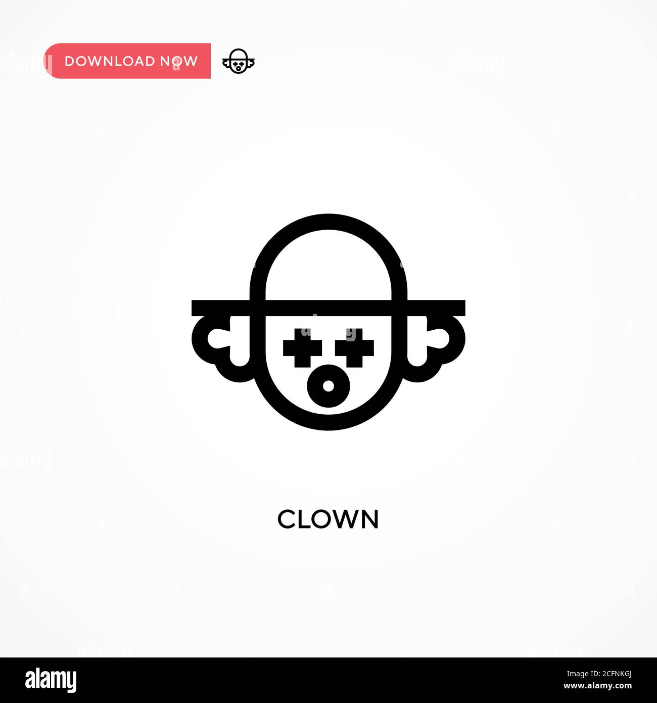 Clown vector icon. Modern, simple flat vector illustration for web site ...